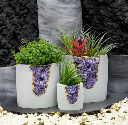 GEODE PLANTER POTS, TABLETOP FIRE BOWLS and other concrete housewares ...