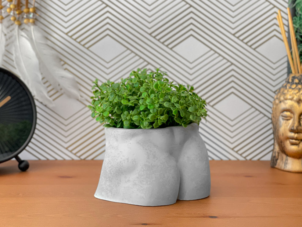Male Body Planter Pot | Butt 7624524497046 – AURA 8 HOME